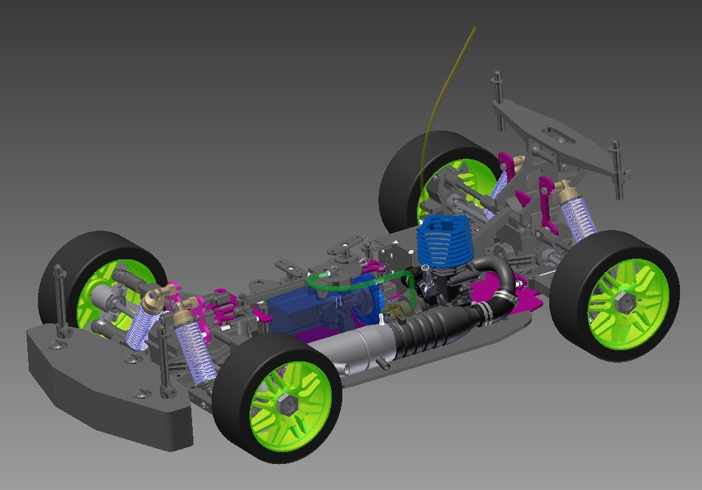 Full Nitro RC CAR 1/8 Scale Citroën XSara - Free 3d model on creazilla.com