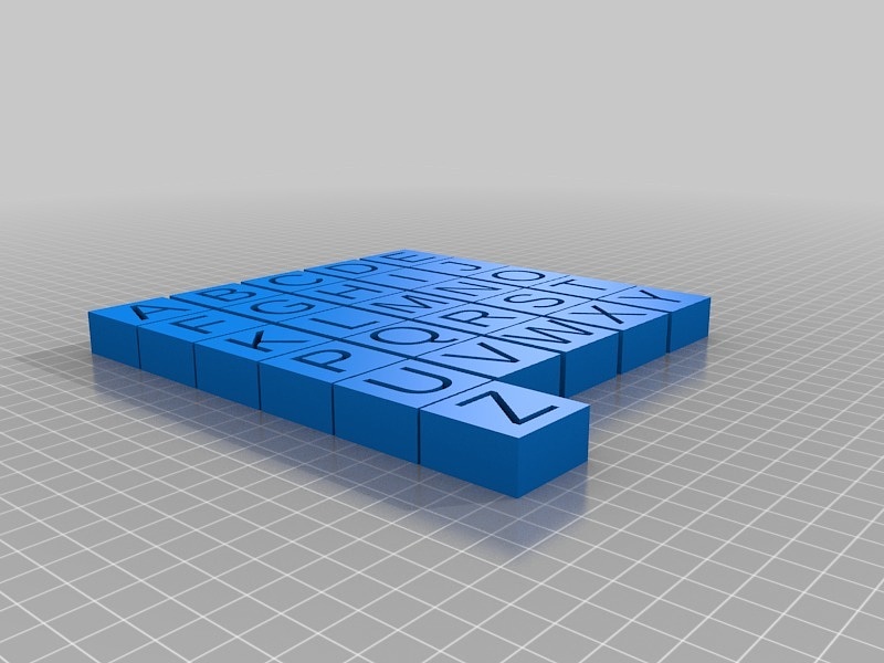 My Customized Parametric Letter Block - Free 3d model on creazilla.com
