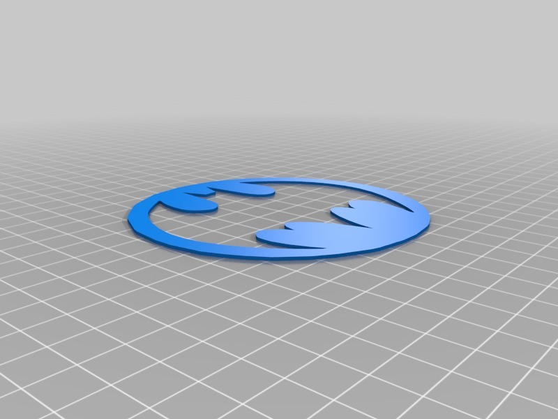 Batman Signal Stencil - Free 3d model on creazilla.com