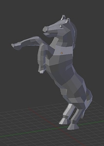 Low-poly Horse - Free 3d model on creazilla.com