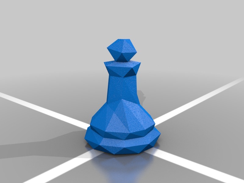 Low poly chess set individual pieces - Free 3d model on creazilla.com