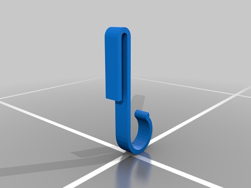 Simple wire clip - Free 3d model on creazilla.com