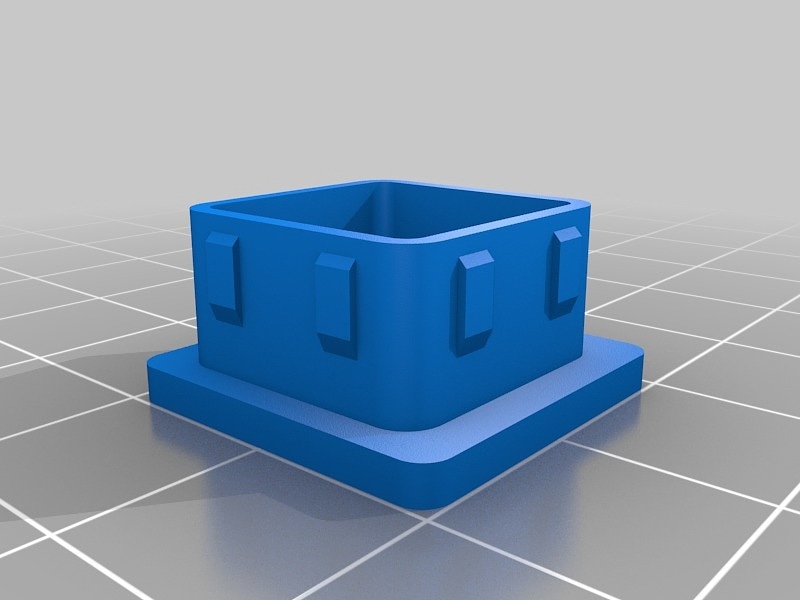 End cap / Foot for 19mm Square Tubing with 16mm inside measure - Free ...