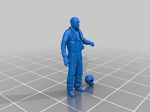 Fighter pilot - Free 3d model on creazilla.com