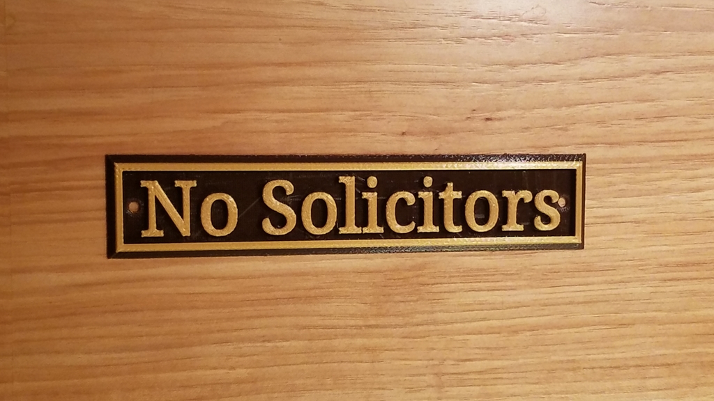 No Solicitors - Free 3d model on creazilla.com