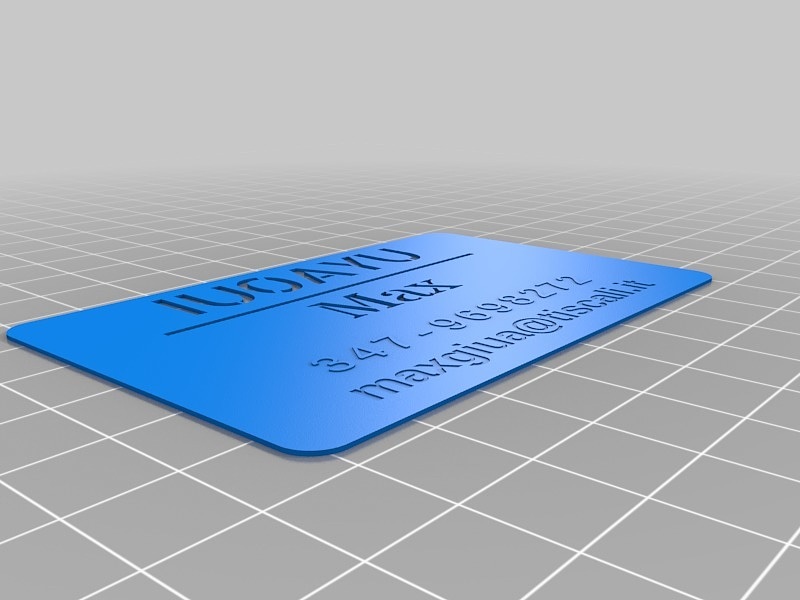 My Customized Business card maker - Free 3d model on creazilla.com