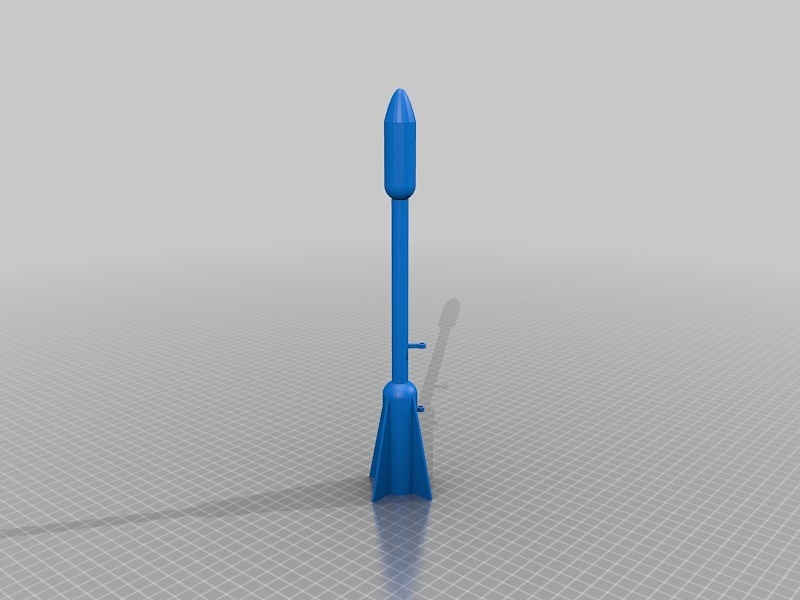 3D Printed Model Rocket - Free 3d model on creazilla.com