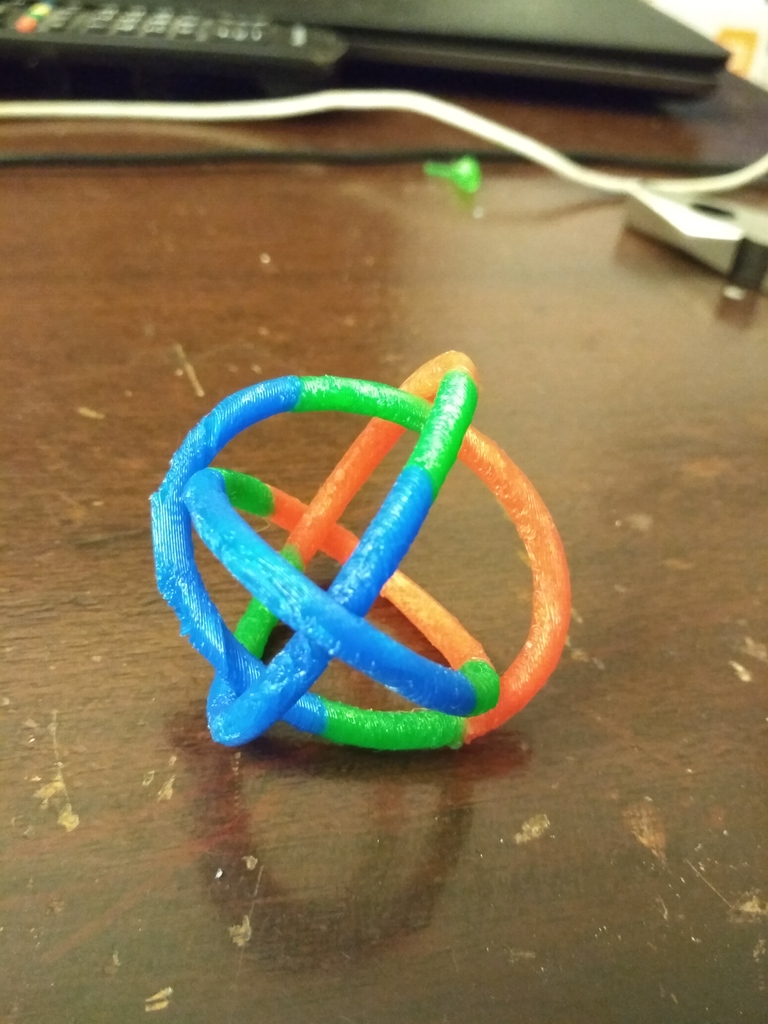 Borromean rings with Support (printable version) - Free 3d model on ...
