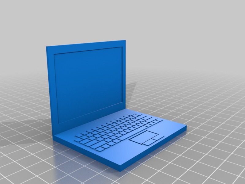 Laptop Computer - Barbie Sized - Resized to Actual - Free 3d model on ...