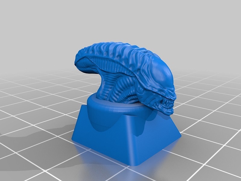 Alien Keycap - Free 3d model on creazilla.com