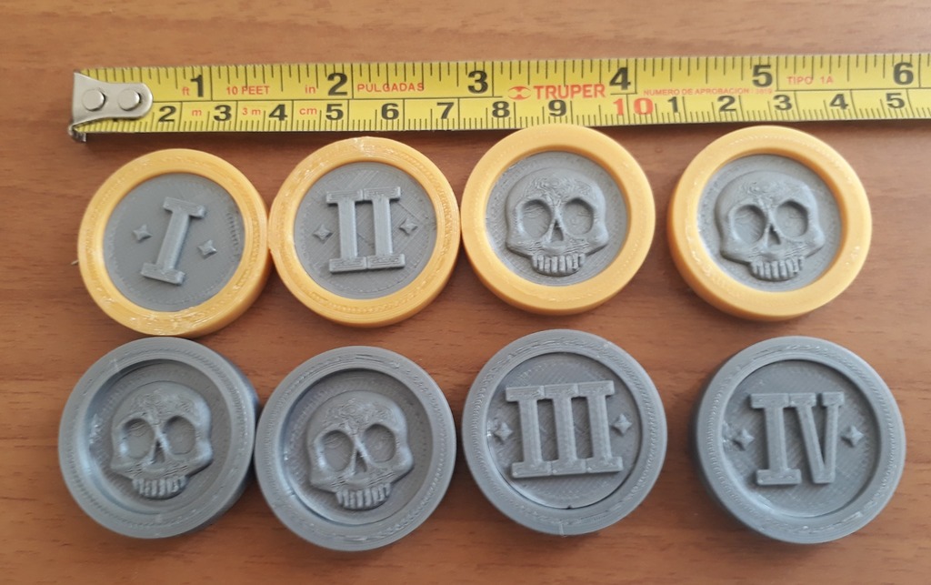 Fat Activation Tokens for Shadespire - Free 3d model on creazilla.com