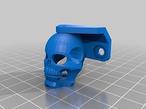human head sKull filament guide v2.1 for anet a8 ( flexible filament ...