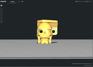 human head sKull filament guide v2.1 for anet a8 ( flexible filament ...