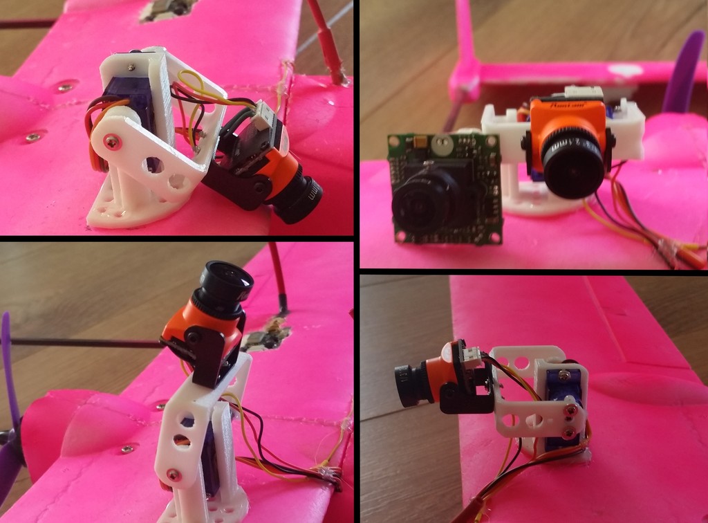 Super Compact + Tilt Camera Mount fpv - 1 axis - Free 3d model on ...