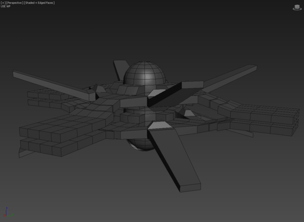 Inverted Gyrocopter Drone Frame - Free 3d model on creazilla.com