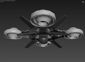 Inverted Gyrocopter Drone Frame - Free 3d model on creazilla.com