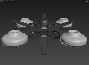 Inverted Gyrocopter Drone Frame - Free 3d model on creazilla.com