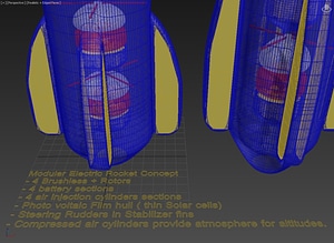 Modular Electric Rocket Concept - Free 3d model on creazilla.com
