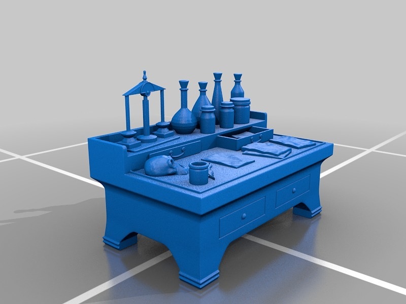 Alchemy Table - Free 3d model on creazilla.com