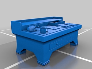 Alchemy Table - Free 3d model on creazilla.com