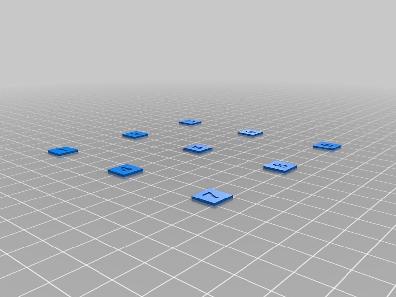 My Customized Bed leveling test maker - Free 3d model on creazilla.com