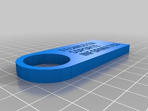 basic keychain - Free 3d model on creazilla.com