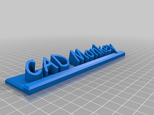 CAD Monkey 3D Nameplate - Free 3d model on creazilla.com