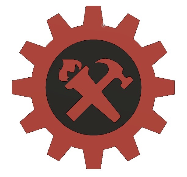 Syndicalist Symbol - Free 3d model on creazilla.com
