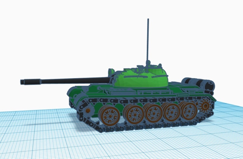 T-55 Tank - Free 3d model on creazilla.com