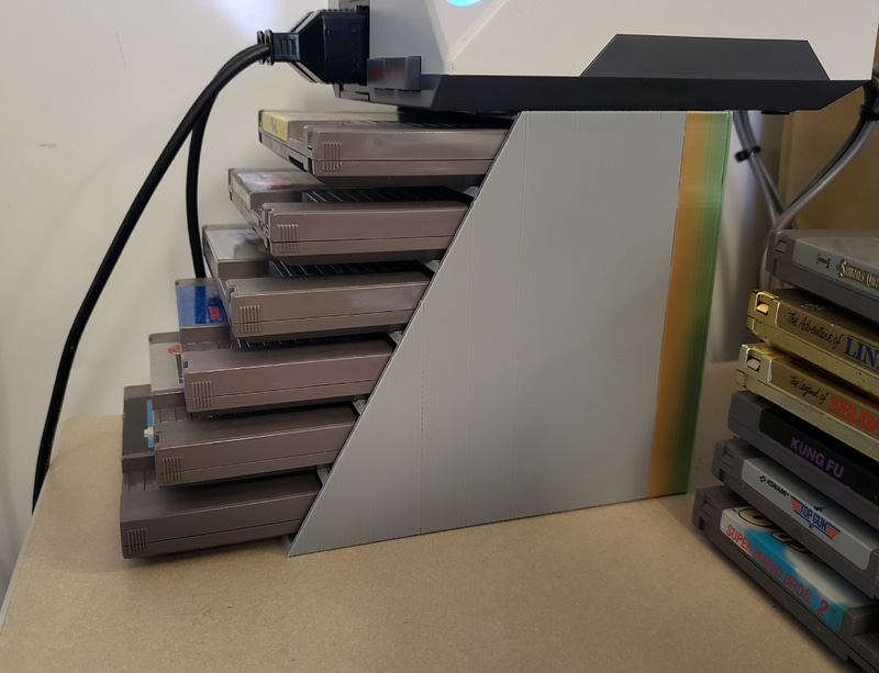 NES Cartridge Rack - Free 3d model on creazilla.com
