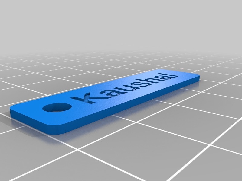 K keychain - Free 3d model on creazilla.com