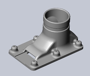 Grumman aircraft defrost vent - Free 3d model on creazilla.com