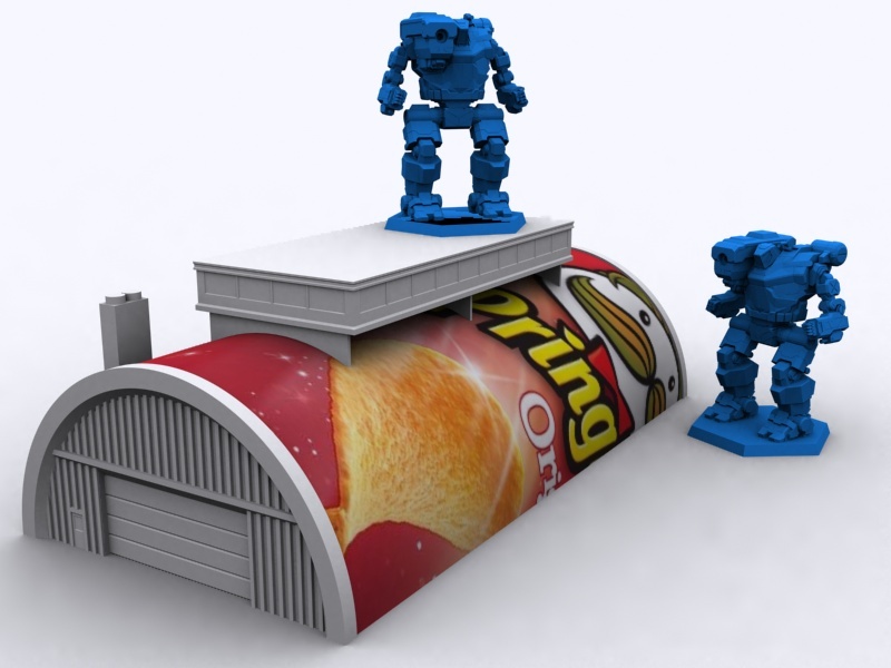 Chip Can Hanger Bay for 6mm Tabletop Games - Free 3d model on creazilla.com