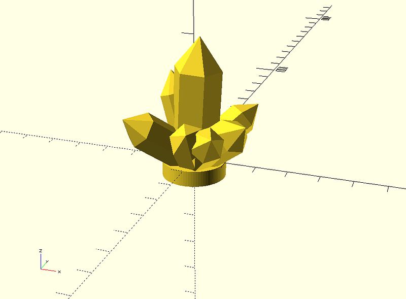 OpenSCAD Crystal Procedural Generator - Free 3d model on creazilla.com