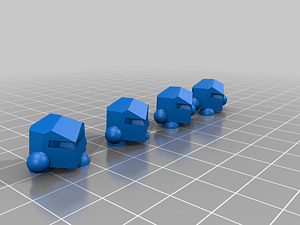 4 Frames Chibi Knight animation - Free 3d model on creazilla.com