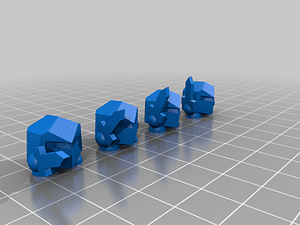 4 Frames Chibi Knight animation - Free 3d model on creazilla.com