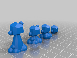 4 Frames Chibi Knight animation - Free 3d model on creazilla.com