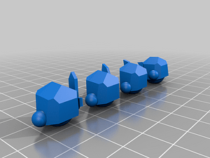 4 Frames Chibi Knight animation - Free 3d model on creazilla.com