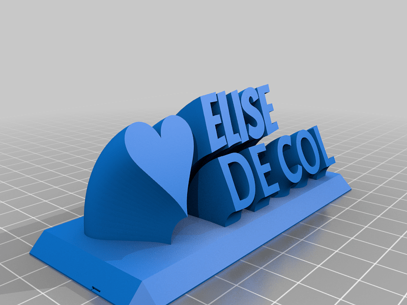 My Customizevind Sweeping Name Plate - Free 3d model on creazilla.com