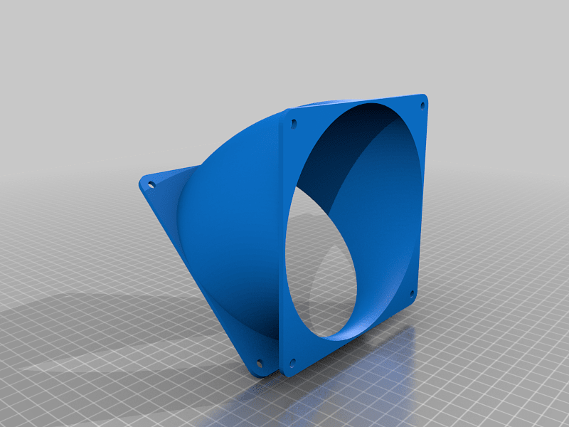140mm Fan Duct Elbow, 45 deg - Free 3d model on creazilla.com