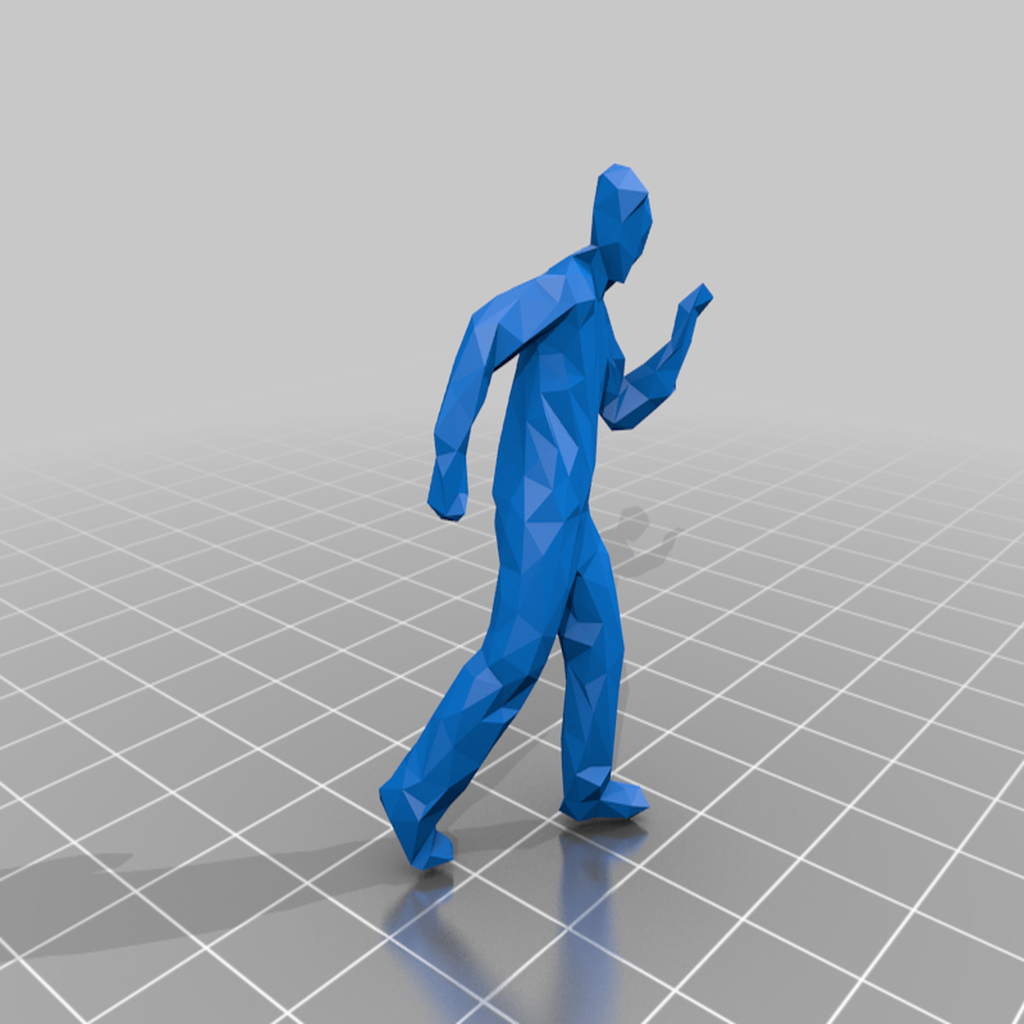 Hiker (Low Poly Count) - Free 3d model on creazilla.com