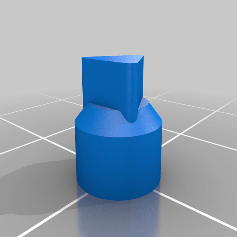Push button triangle cap - Free 3d model on creazilla.com