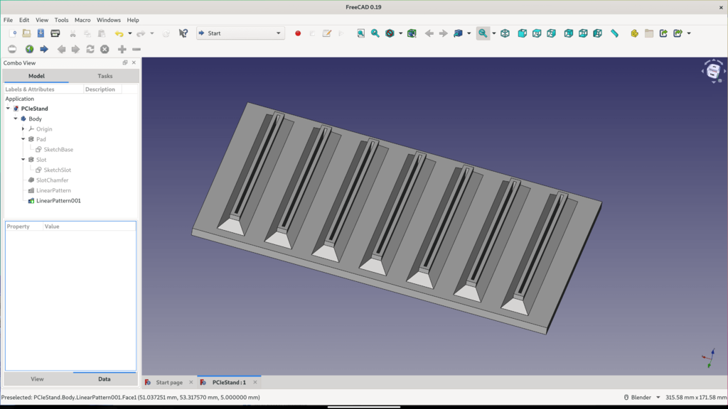 PCIe Card Showcase Stand - Free 3d model on creazilla.com