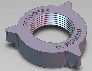 Motor Housing Nut - Pedestal Fan - Noma, Costway, etc. - Free 3d model ...