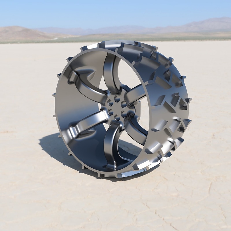 Rover Wheel for Lego Vehicle - Free 3d model on creazilla.com