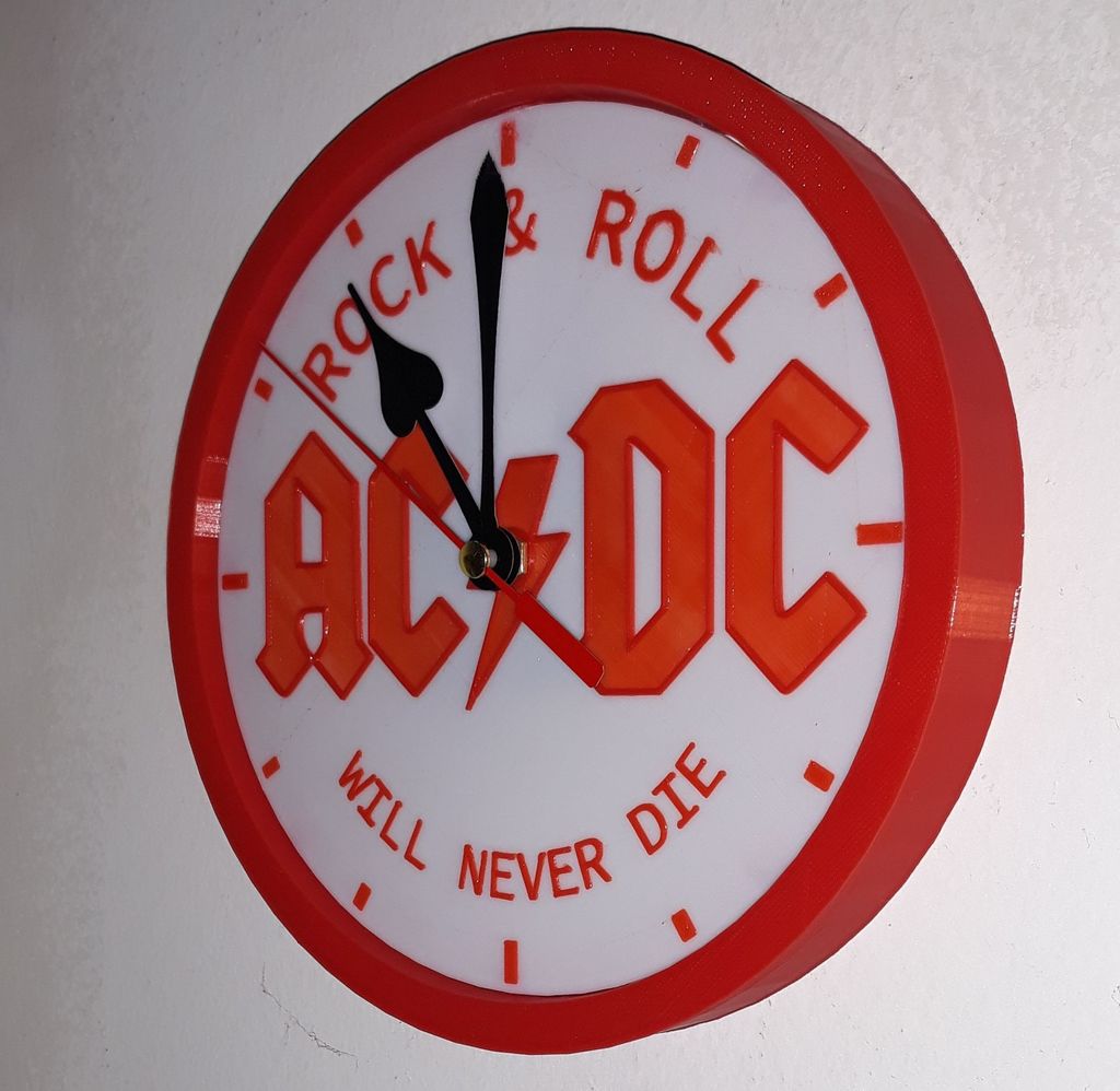 AC DC Clock - Free 3d model on creazilla.com