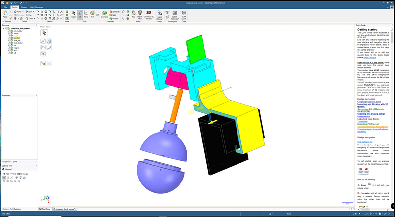Accurate fluid level sensor 3d model
