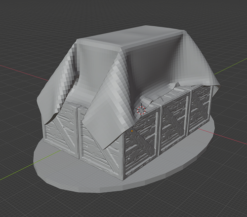 Wooden Crates covered by blanket (28mm tabletop scatter terrain) - Free ...