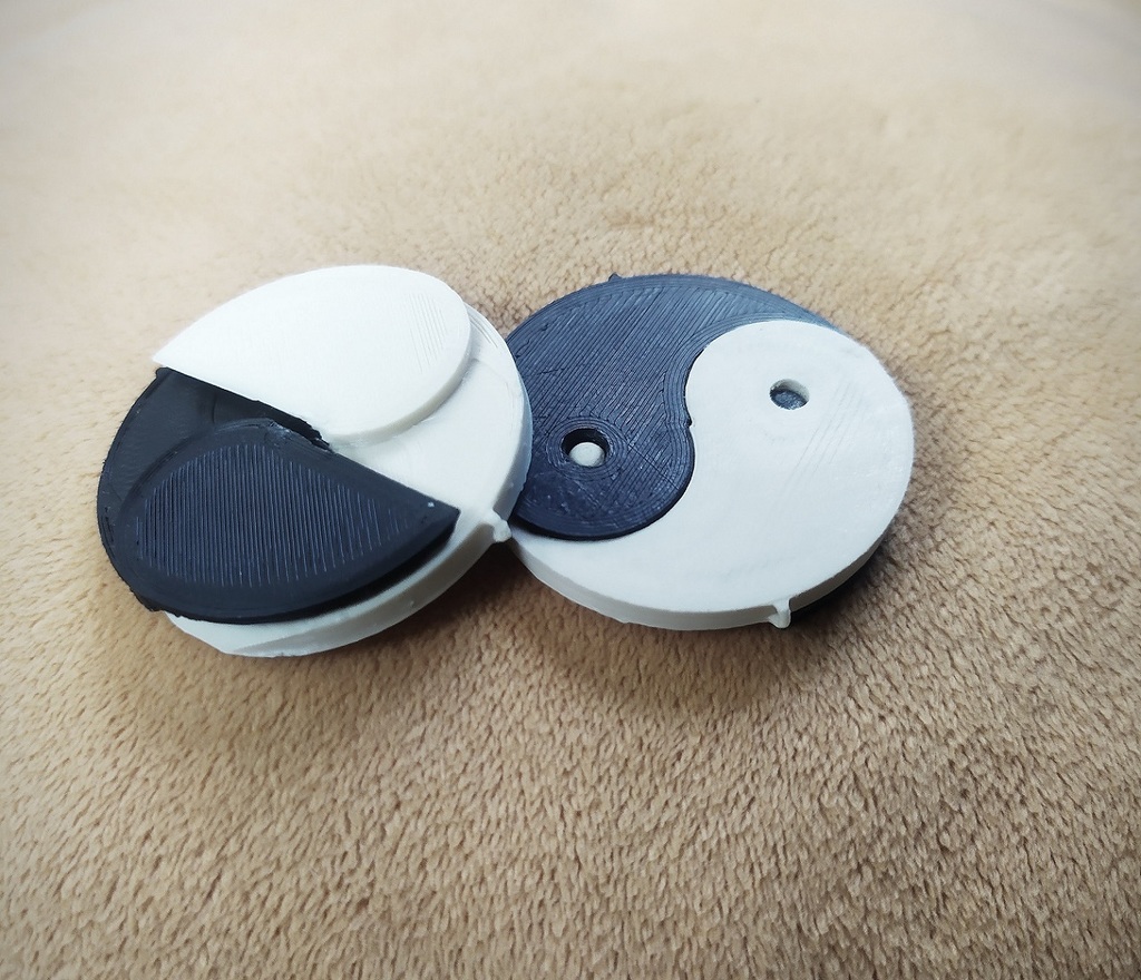 Yin Yang 2 in 1 - Free 3d model on creazilla.com