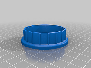 Nikon F Mount Lockable Rear Lens Cap - Free 3d model on creazilla.com